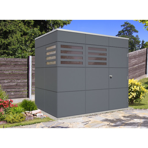 ABRI DE JARDIN toit plat composite Crosscube 2.53 x 1.69 cm