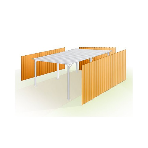 Option bardage métallique pour abri réf ID1727