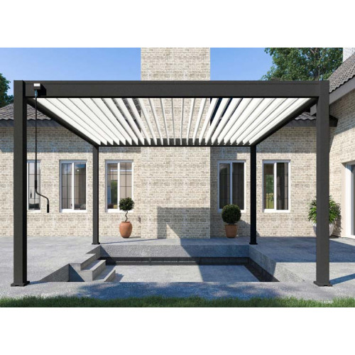 Pergola Bioclimatique Aluminium Bicolore 16 M² - PAS CHER