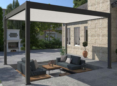 Pergola Bioclimatique Aluminium Bicolore 16 M² - PAS CHER