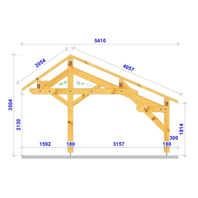 Charpente 2 Pans Asym triques En Bois Douglas 38m2 Charpente 2 Pans Asym triques En Bois Douglas 38m2