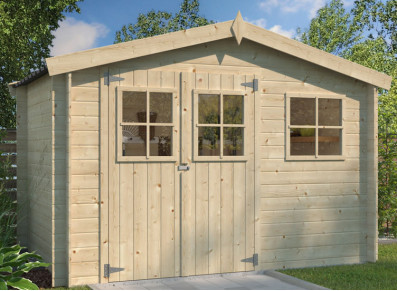 Abri Jardin Bois Brut, madrier 19 mm - 6.05 m²