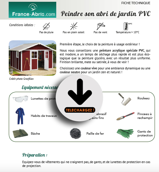 Fiche technique – Peindre son abri de jardin PVC – Blog : conseil abri jardin garage carport ...