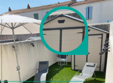 Abri de jardin PVC pour résidence de tourisme