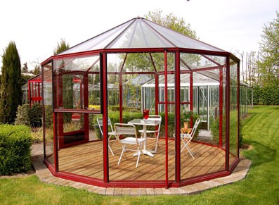 SERRE EN VERRE RONDE DIAMETRE 4 M - Prix livré